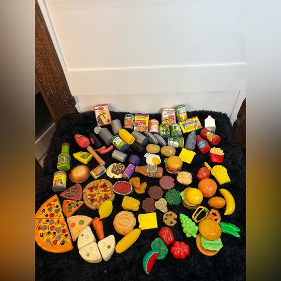 Toys | Vintage Play Food Lot For Kids Magnetic Plastic Cans Boxes ...